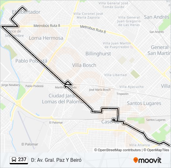 Ruta 237: horarios, paradas y mapas - D: Av. Gral. Paz Y Beiró ...