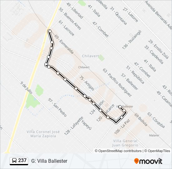 Ruta 237: horarios, paradas y mapas - G: Villa Ballester (Actualizado)
