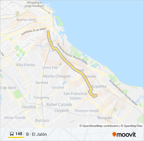 Ruta 148: horarios, paradas y mapas - B - El Jalón (Actualizado)