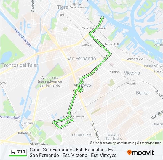 Ruta 710: horarios, paradas y mapas - Villa Jardín - Canal (X Maipú ...