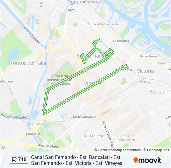 Ruta 710: horarios, paradas y mapas - Est. Virreyes - Est. Carupá (Por ...