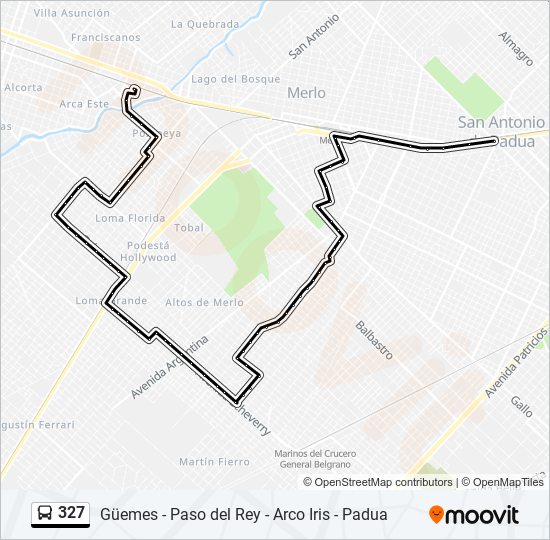 Ruta 327: horarios, paradas y mapas - R8: Estación Padua X Parque San - lucox.cl