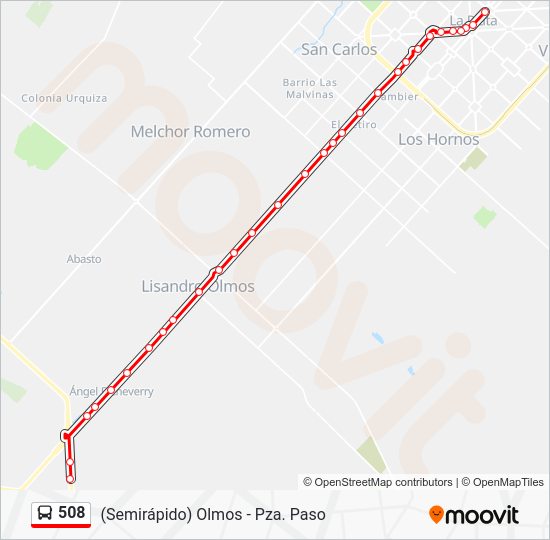 Ruta 508: horarios, paradas y mapas - Ruta 2 (Actualizado)