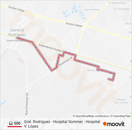 500 Route: Schedules, Stops & Maps - R12b: Almirante Brown X Sgto ...