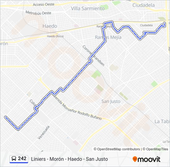 242 Route: Schedules, Stops & Maps - F: B. Los Pinos X Ing. Brian (Updated)
