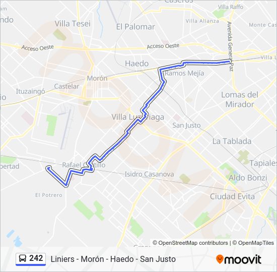242 Route: Schedules, Stops & Maps - C: Liniers (Updated)