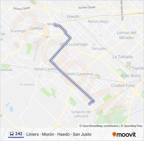 242 Route: Schedules, Stops & Maps - G: Barrio B.I.D. X Marconi X Ruta ...
