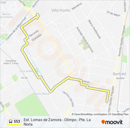 Ruta 553: horarios, paradas y mapas - Puente De La Noria (Actualizado)