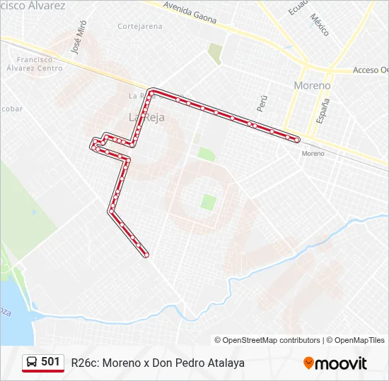 501 Route: Schedules, Stops & Maps - R26c: Moreno x Don Pedro Atalaya ...