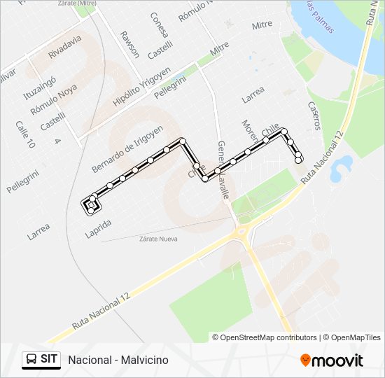 sit Route: Schedules, Stops & Maps - Nacional - Malvicino (Updated)