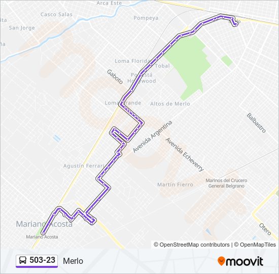 Ruta 50323: horarios, paradas y mapas - Merlo (Actualizado)