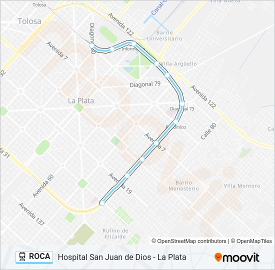 Ruta ROCA: horarios, paradas y mapas - Hospital San Juan de Dios - La ...