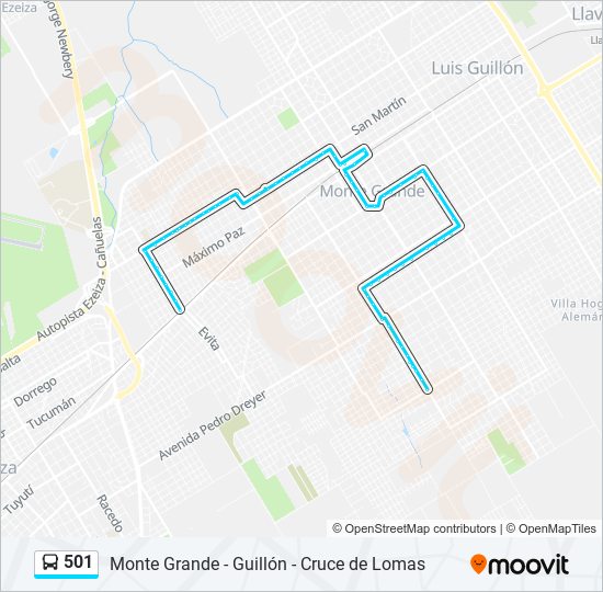 Ruta 501: horarios, paradas y mapas - Escuela 13 X Siglo XX (Actualizado)