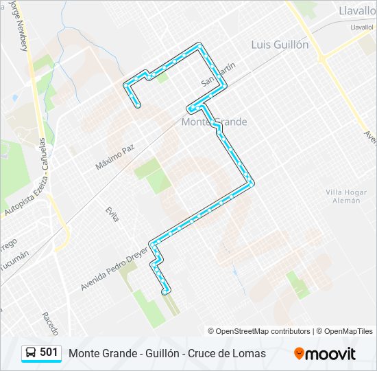 501 Route: Schedules, Stops & Maps - Est. Monte Grande (Updated)