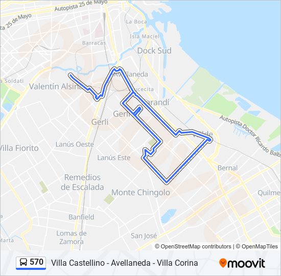 Ruta 570: horarios, paradas y mapas - Castellino - Alto Avellaneda ...
