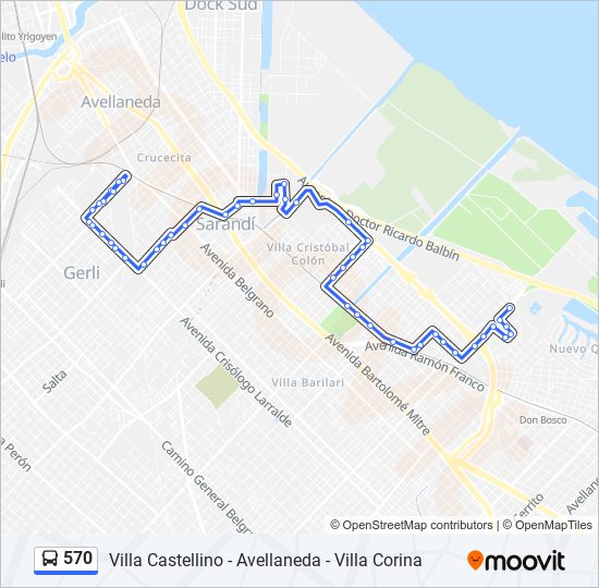 Ruta 570: horarios, paradas y mapas - R2 - Avellaneda - Barrio Grafico ...
