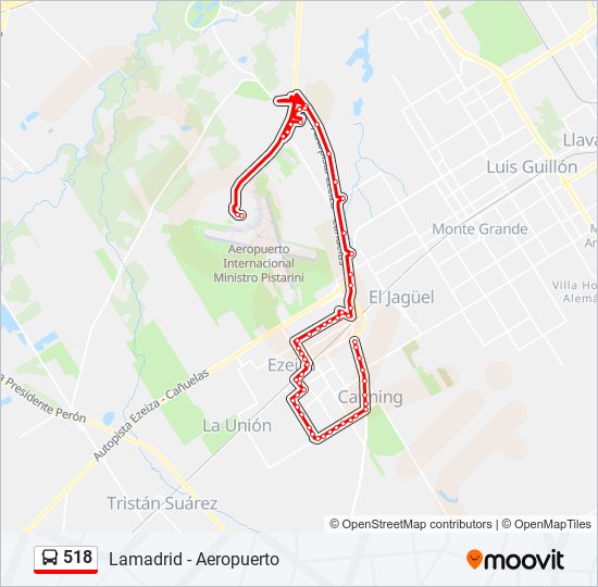 518 Route: Schedules, Stops & Maps - Aeropuerto (Updated)