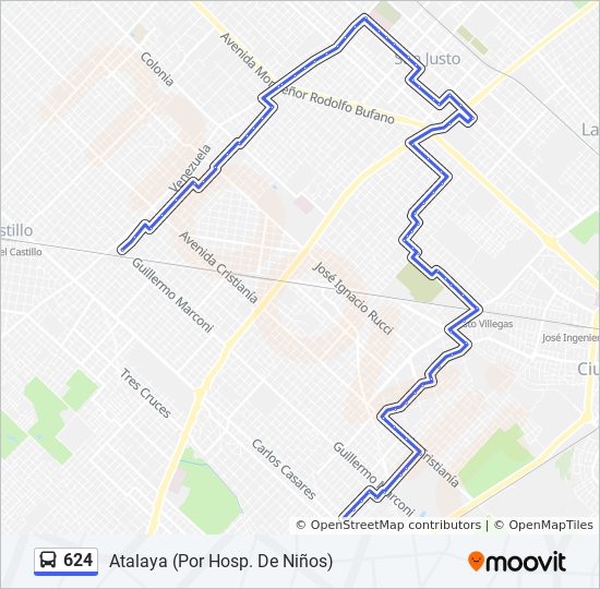 Ruta 624: horarios, paradas y mapas - Atalaya (Por Hosp. De Niños ...