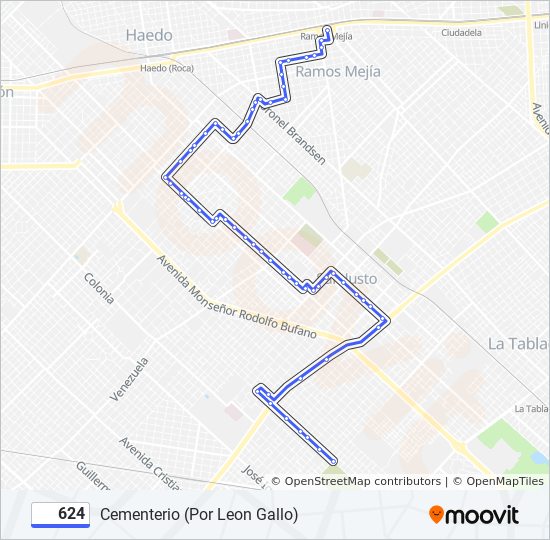 Ruta 624: horarios, paradas y mapas - Cementerio (Por Leon Gallo ...