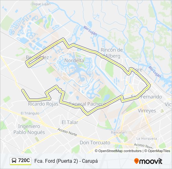 Ruta 720c: horarios, paradas y mapas - Fca. Ford (Ruta 9 X Junín ...