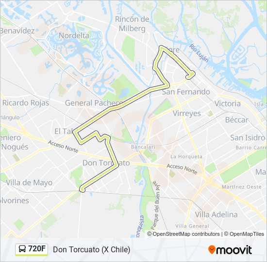 Ruta 720f: horarios, paradas y mapas - Est. Don Torcuato (Por Chile ...