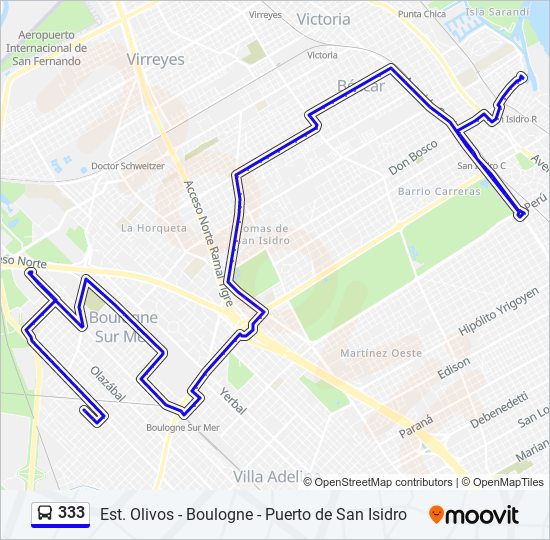Ruta 333: horarios, paradas y mapas - Peñón (Actualizado)