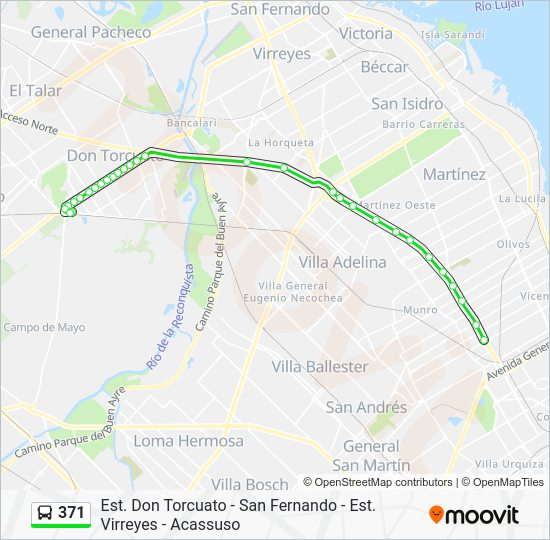 Ruta 371: horarios, paradas y mapas - Pte. Melo - Est. Don Torcuato ...