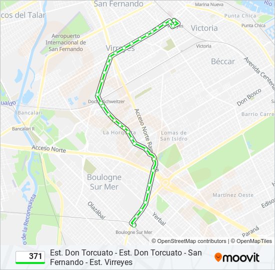 Ruta 371: horarios, paradas y mapas - Est. Virreyes - Est. Boulogne ...