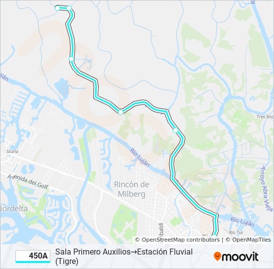 Ruta 450a: horarios, paradas y mapas - Sala Primero Auxilios‎→Estación ...