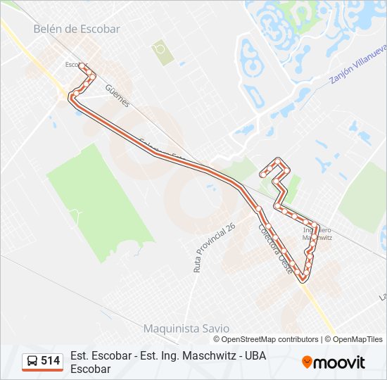 Ruta 514: horarios, paradas y mapas - Uba Escobar - Est. Escobar ...