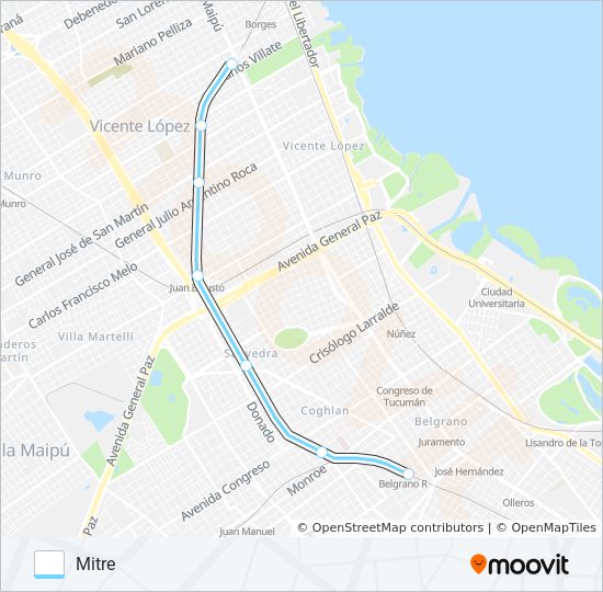 Ruta mitre: horarios, paradas y mapas - Mitre (Actualizado)