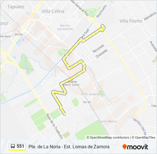 551 Route: Schedules, Stops & Maps - Pte. De La Noria (Updated)