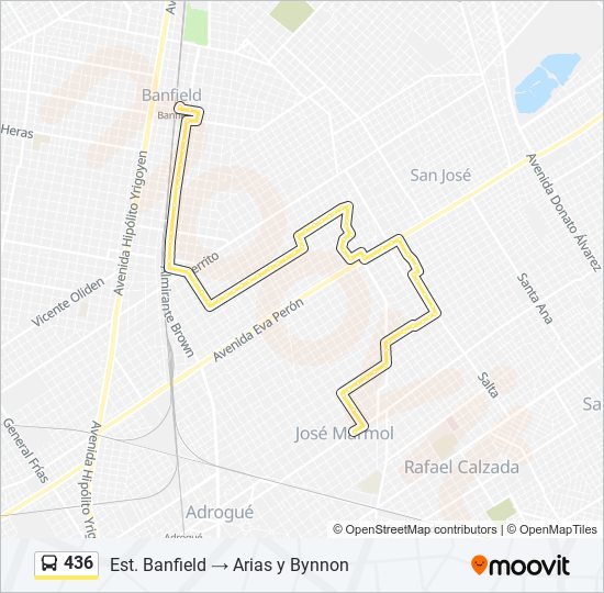436 Route: Schedules, Stops & Maps - Est. Banfield (Updated)