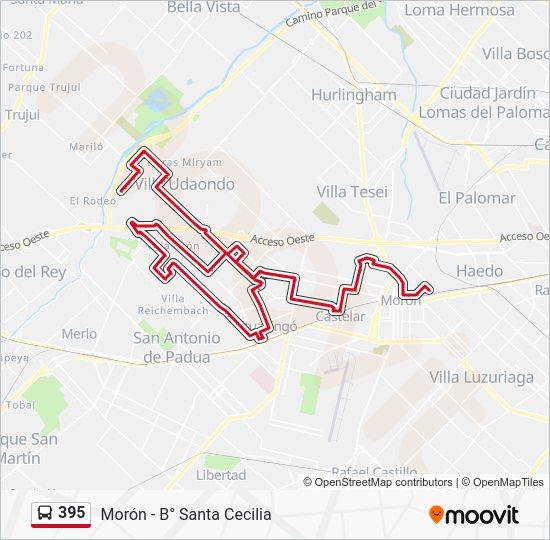 Ruta 395: horarios, paradas y mapas - Morón - B° Santa Cecilia ...