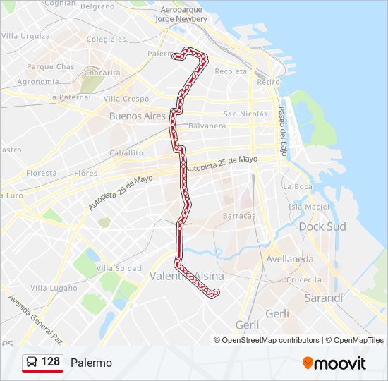 128 Route: Schedules, Stops & Maps - Palermo (Updated)