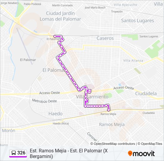 Ruta 326: horarios, paradas y mapas - Est. Ramos Mejía - Est. El ...