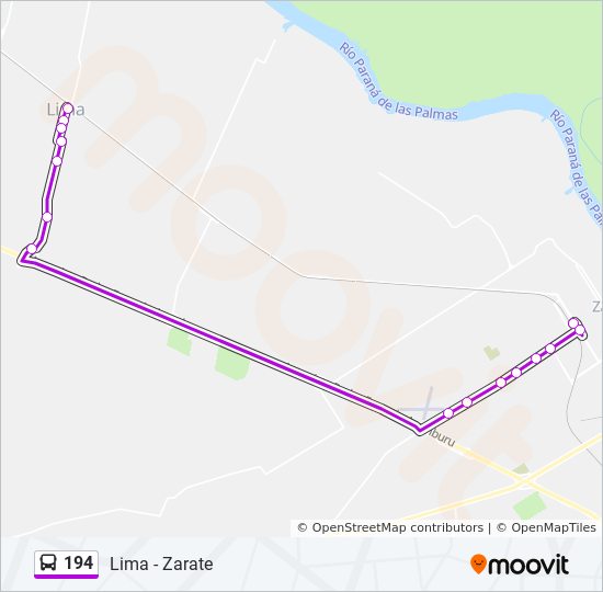 Ruta 194: horarios, paradas y mapas - Lima - Zarate (Actualizado)