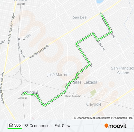 Ruta 506: horarios, paradas y mapas - San Jose Adrogué (Servicio ...