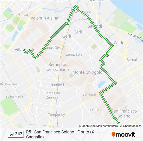 Ruta 247: horarios, paradas y mapas - R5 - San Francisco Solano ...