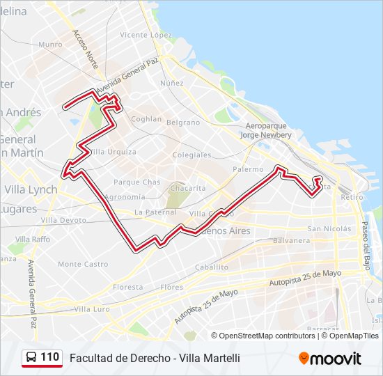 Ruta 110: horarios, paradas y mapas - A: Villa Martelli X Nazca ...