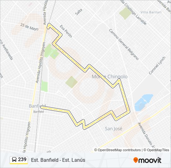 239 Route: Schedules, Stops & Maps - Est. Banfield - Est. Lanús (Updated)