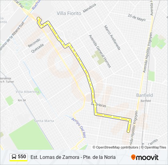 Ruta 550: horarios, paradas y mapas - Ru - Est. Lomas De Zamora - Pte ...