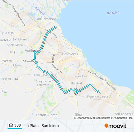 338 Route: Schedules, Stops & Maps - K: Cruce Varela x Pasco x ...