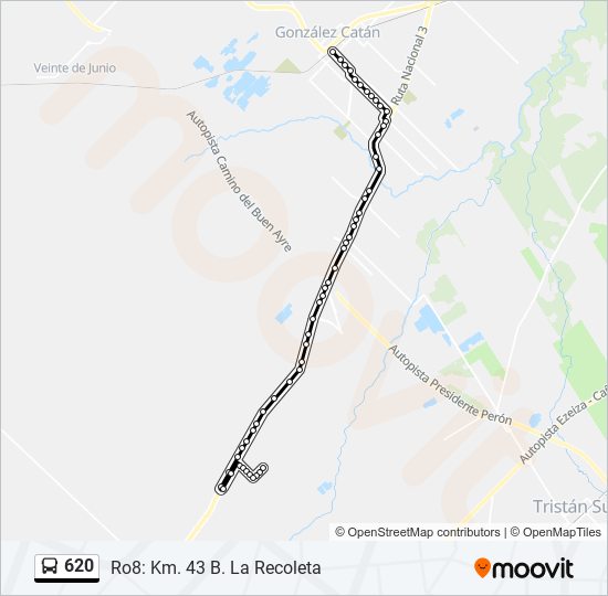 Ruta 620: horarios, paradas y mapas - Ro8: Km. 43 B. La Recoleta ...