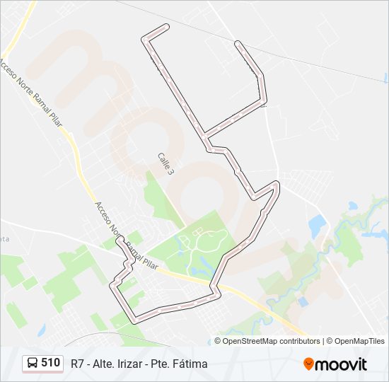 Ruta 510: horarios, paradas y mapas - R7 - Alte. Irizar - Pte. Fátima ...