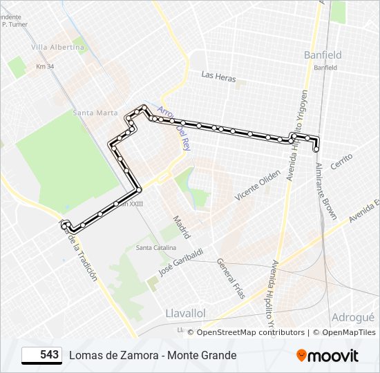 Ruta 543: horarios, paradas y mapas - Ra - Est. Lomas De Zamora - Univ ...