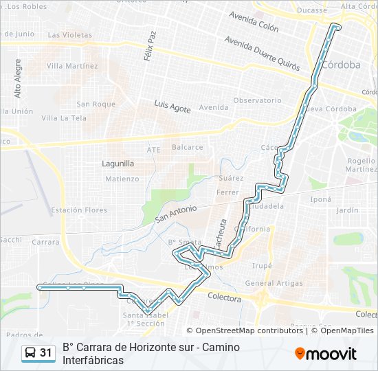 Ruta 31: horarios, paradas y mapas - Colonia Impira‎→Tablada (Esq Gral ...