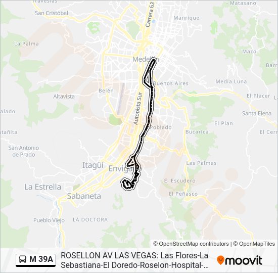 Ruta M 39A: horarios, paradas y mapas - Diagonal 31, 34b, Parroquia ...