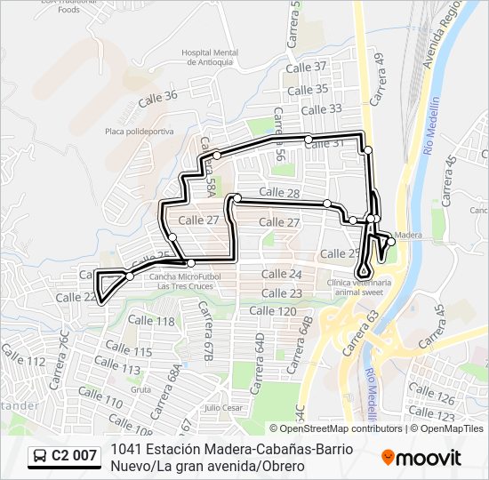 Ruta C2 007: horarios, paradas y mapas - Estación Madera Buses‎→ ...