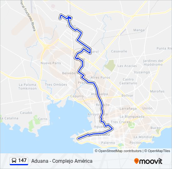 Ruta 147: horarios, paradas y mapas - Aduana (Actualizado)